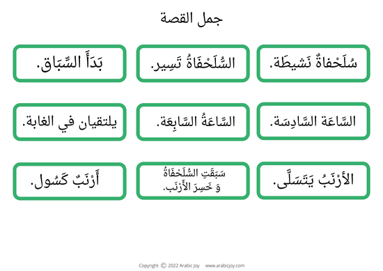 Arabic Storyboard Activity Printable Resource | Hare and Tortoise | Di ...